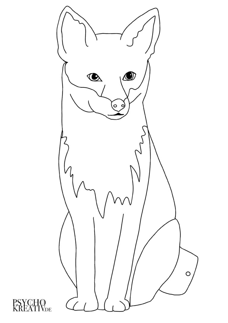 Fuchs Basteln (Kostenlose Vorlage) - psychokreativ